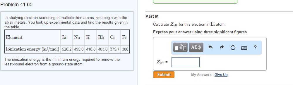 Solved In studying electron screening in atoms, you begin | Chegg.com
