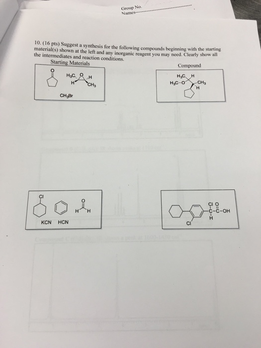 Solved Suggest a synthesis for the following compounds | Chegg.com