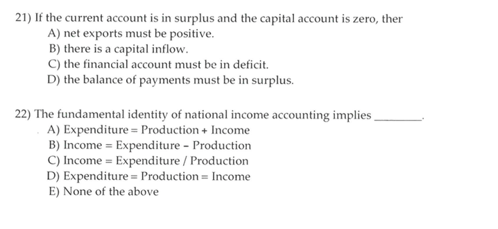 Solved If the current account is in surplus and the capital | Chegg.com
