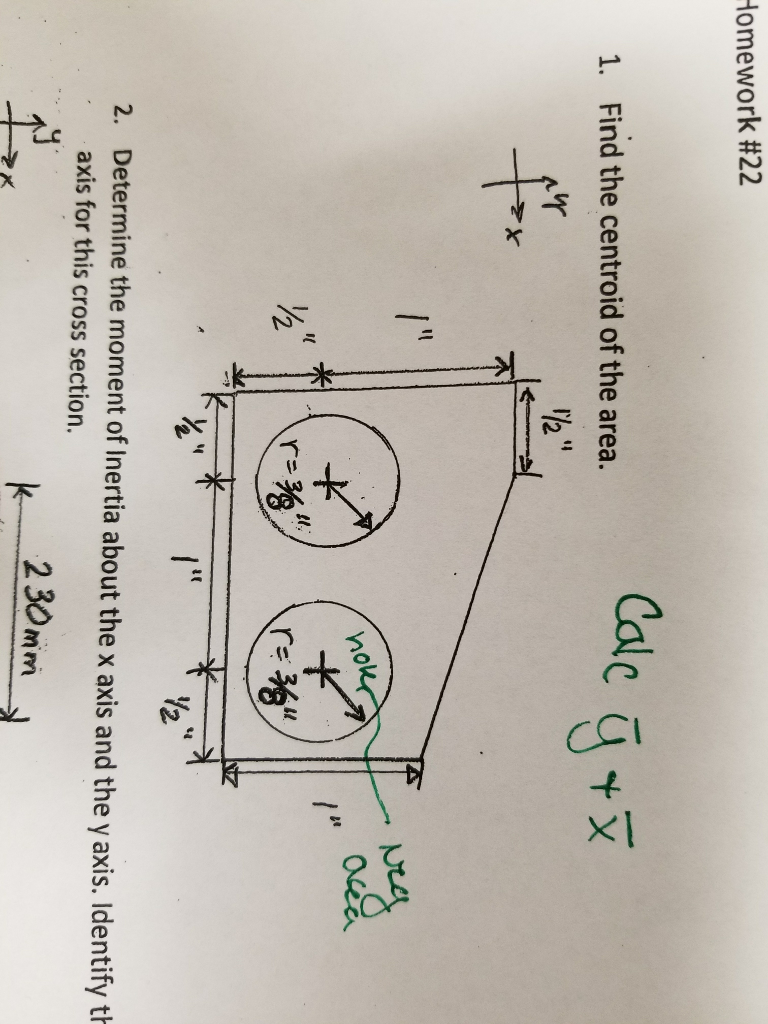 Solved Homework #22 1. Find the centroid ofthearea. Calc 2 | Chegg.com