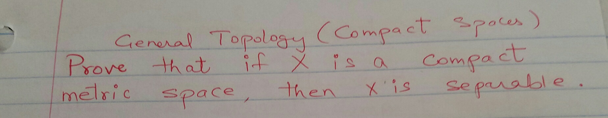 Solved General Topology (Compact spokes) Prove that if X is | Chegg.com