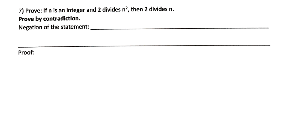 Solved Prove: If n is an integer and 2 divides n^2, then 2 | Chegg.com
