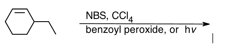 Solved NBS, CCl benzoyl peroxide, or hv | Chegg.com