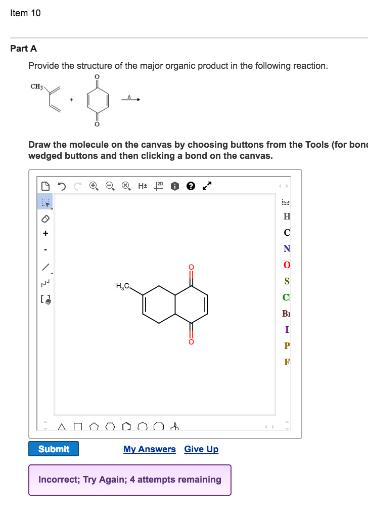 Provide the structure of the major organic product in | Chegg.com