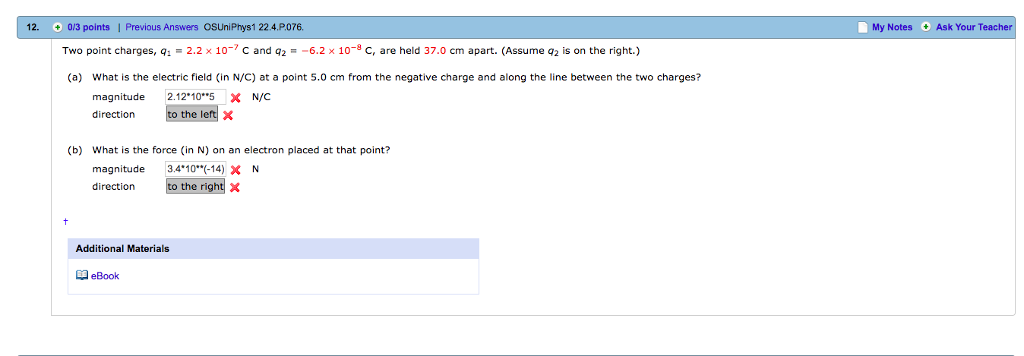 Solved 2. 0/2 points I Previous Answers OSUniPhys1 | Chegg.com Solved 2. 0/2 points I Previous Answers OSUniPhys1 | Chegg.com