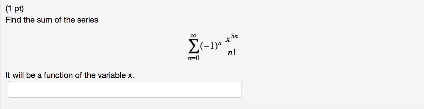 Solved Find the sum of the series sigma^infinity_n=0 (-1)^n | Chegg.com