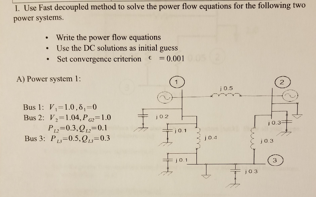 Solved I Use Fast Decoupled Method To Solve The Power Flow