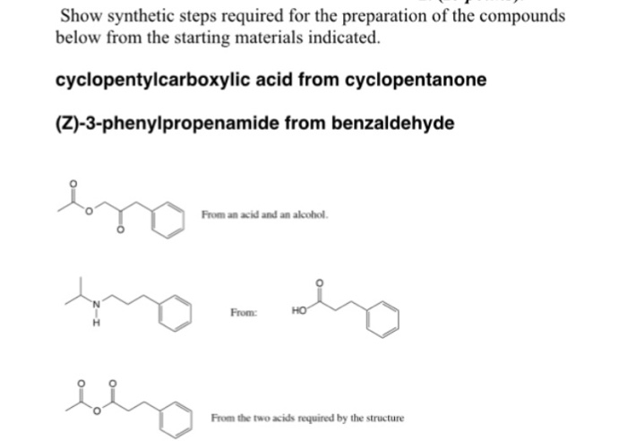 Solved Show synthetic steps required for the preparation of | Chegg.com