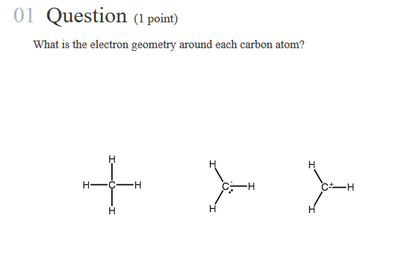Solved 01 Question point) What is the electron geometry | Chegg.com