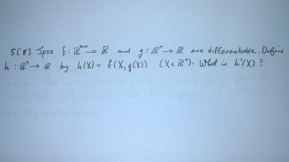Solved Spse f: R^n+1 rightarrow R and g R^n rightarrow R are | Chegg.com