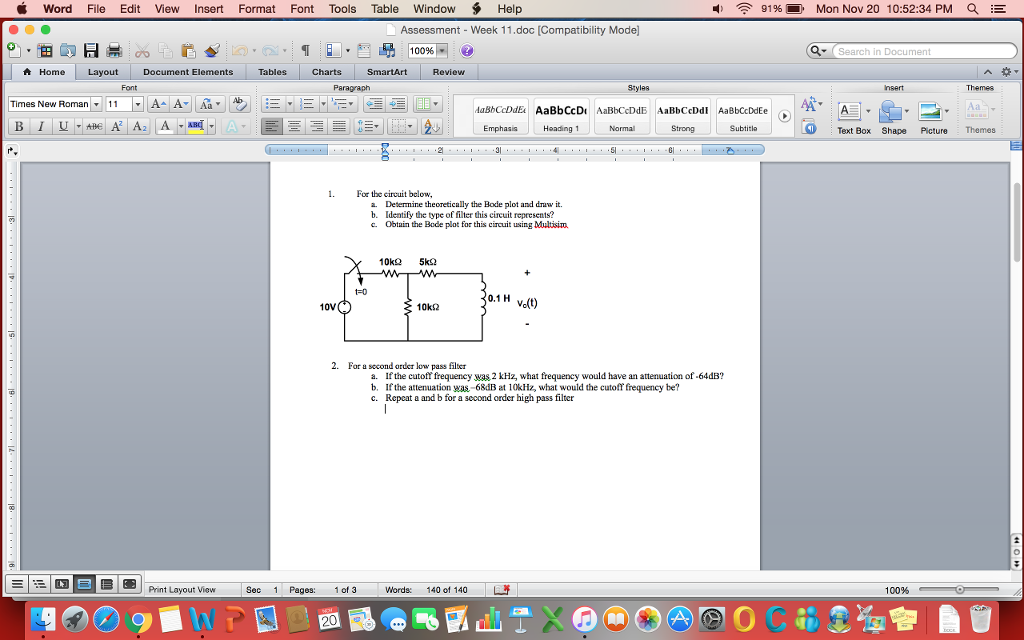 Solved 《 Word File Edit View Insert Format Font Tools