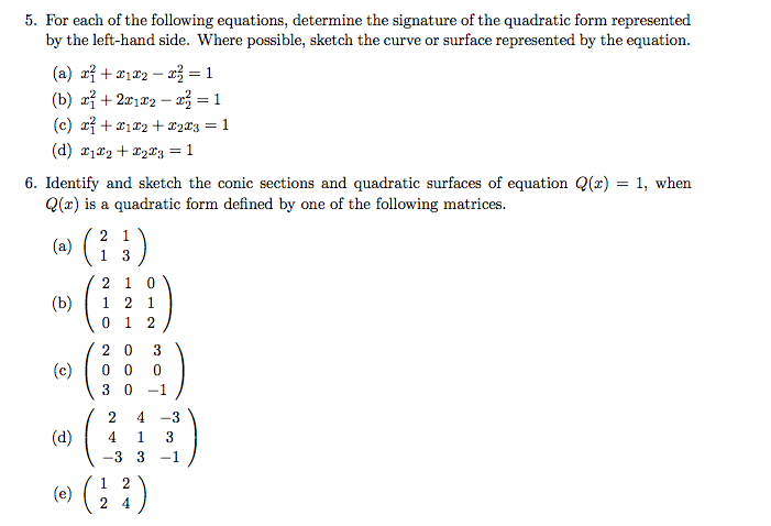 For each of the following equations, determine the | Chegg.com