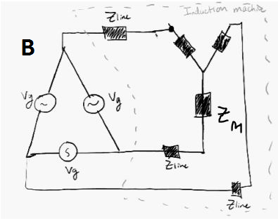 Solved A 3 phase induction motor can be sim plified as a wye | Chegg.com