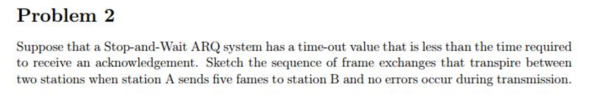 Suppose that a Stopband-Wait ARQ system has a | Chegg.com