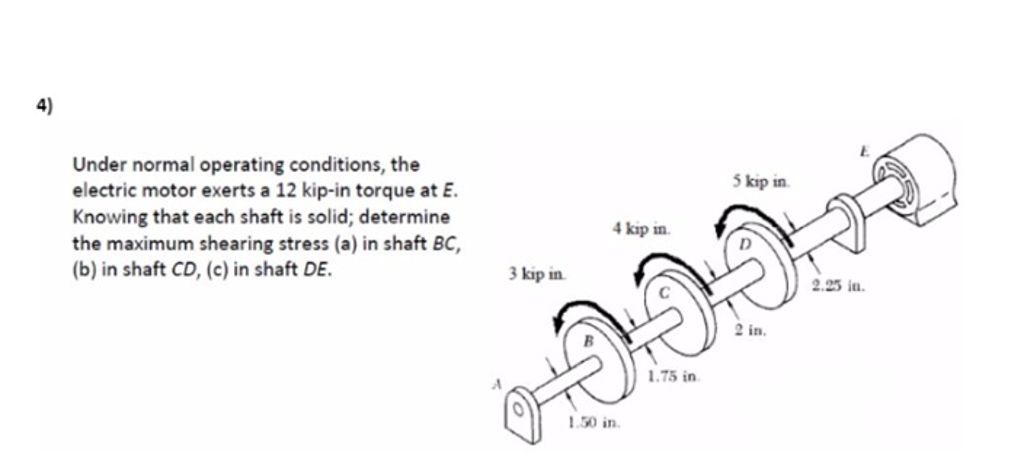 Solved Under normal operating conditions, the electric motor | Chegg.com