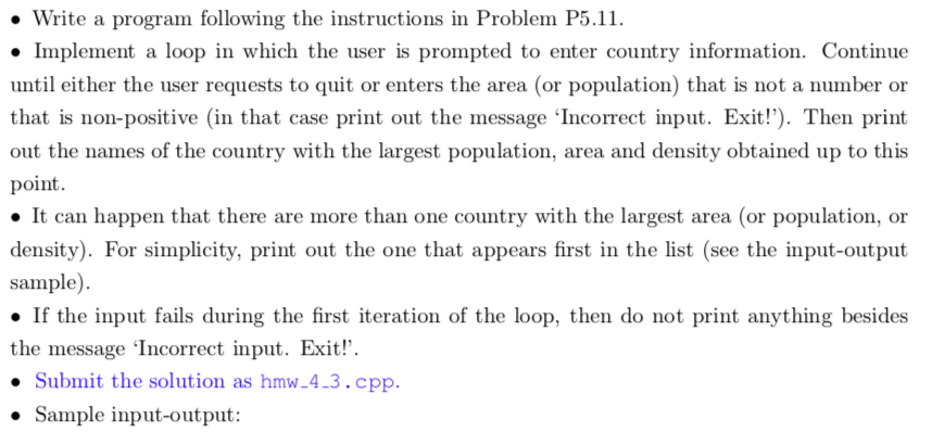 Solved Write a program following the instructions in Problem | Chegg.com