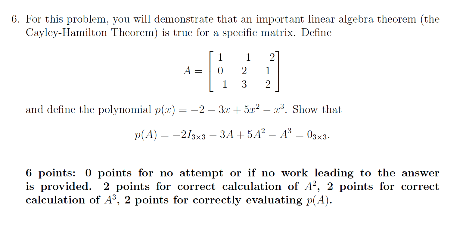 Solved For this problem, you will demonstrate that an | Chegg.com