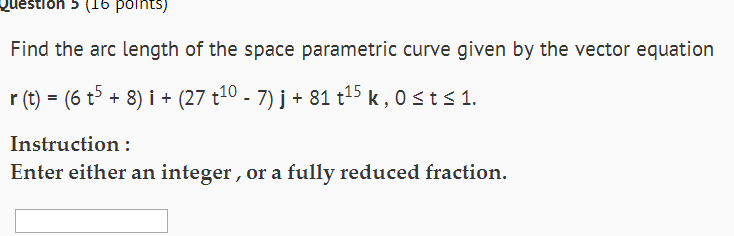 Solved Find the arc Length of the space parametric curve | Chegg.com