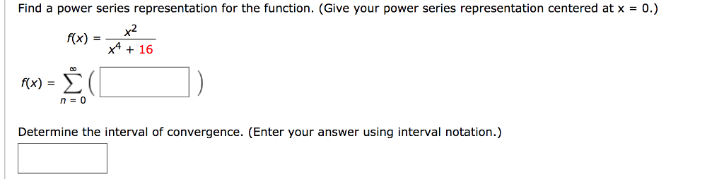 Solved Find a power series representation for the function. | Chegg.com