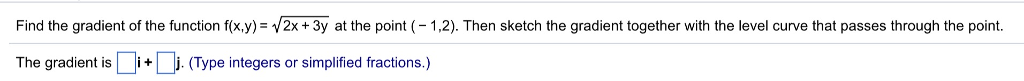 Solved Find the gradient of the function f(x, y) = | Chegg.com
