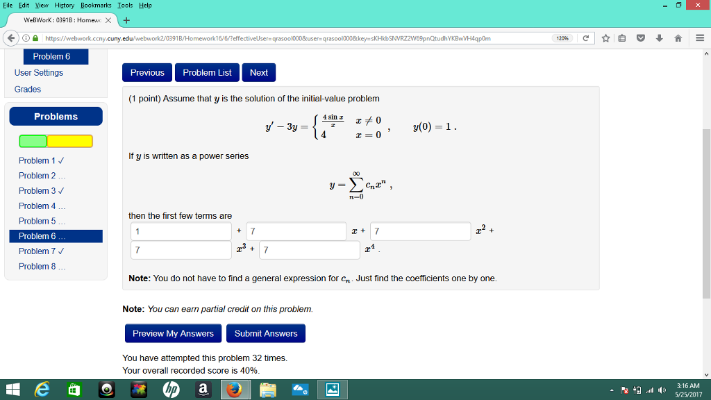 Solved Eile Edit View History Bookmarks Iools Help Webwork 