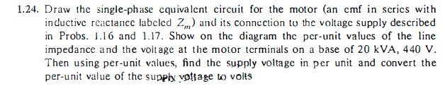 Solved Draw the single-phase equivalent circuit for the | Chegg.com