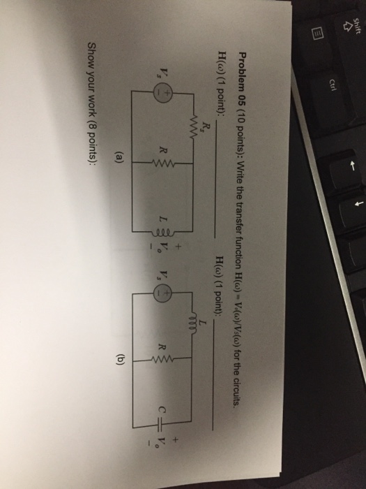 Solved Write the transfer function H(omega) = | Chegg.com