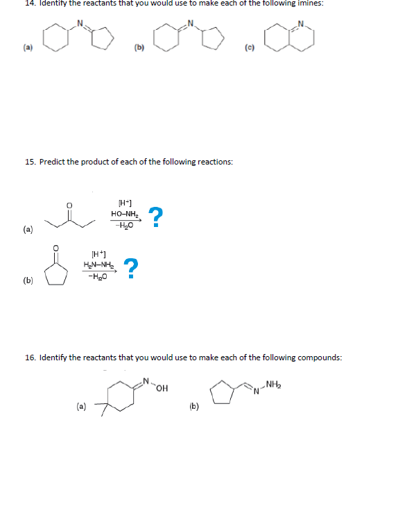 Solved Identify the reactants that you would use to make | Chegg.com