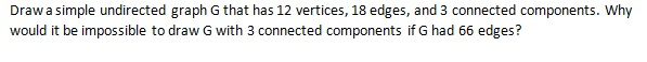 Solved Draw a simple undirected graph G that has 12 | Chegg.com