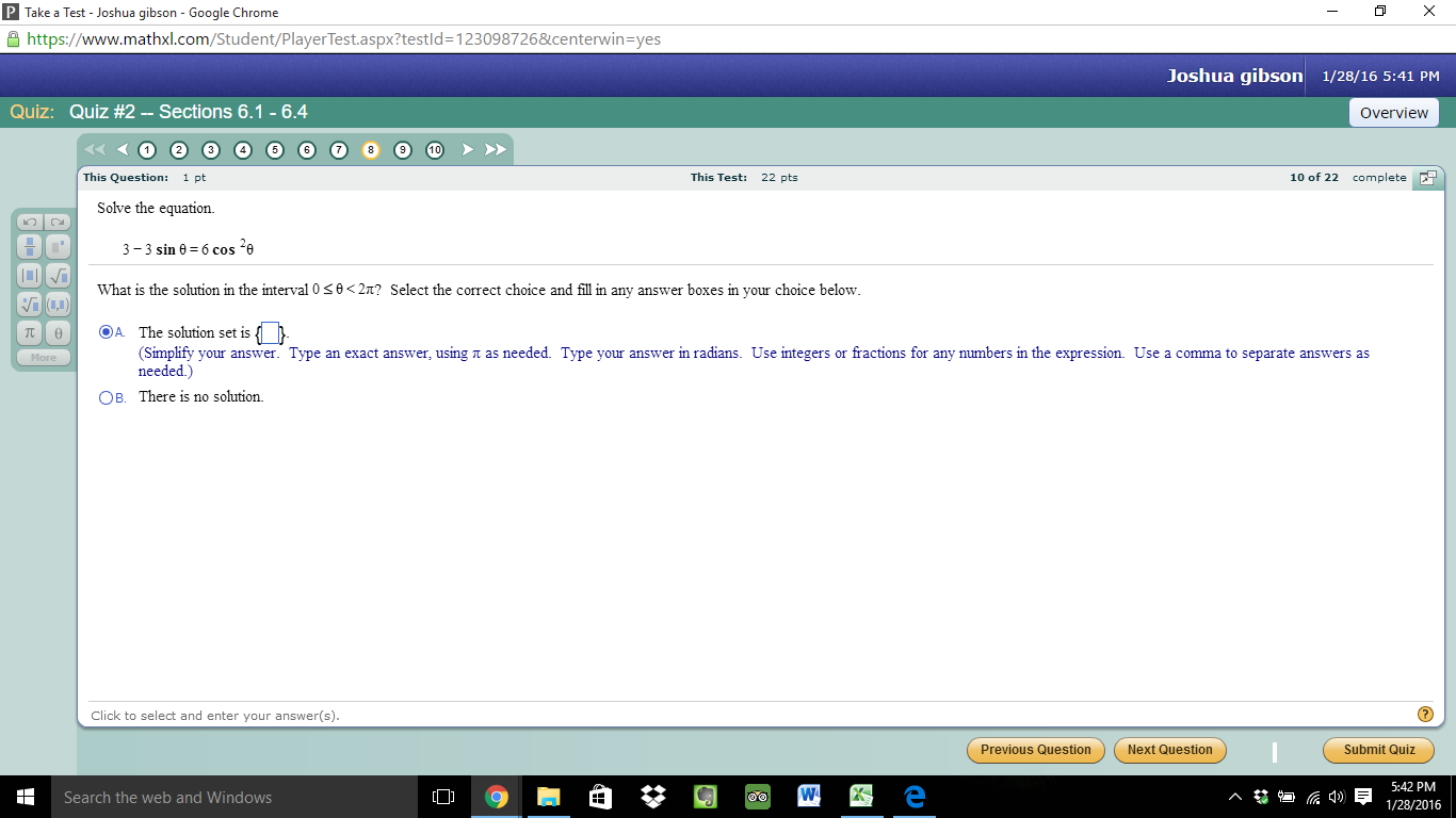 Solved Solve the equation. 3 - 3 sin theta = 6 cos ^2theta | Chegg.com