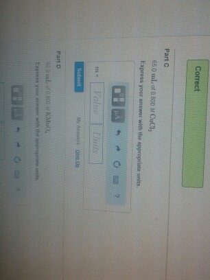 Solved Correct. Part C 650 mL of 0.800 M CuCl, Express your | Chegg.com