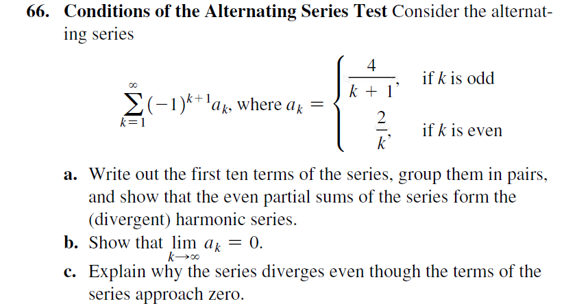 Solved Conditions of the Alternating Series Test Consider | Chegg.com Solved Conditions of the Alternating Series Test Consider | Chegg.com
