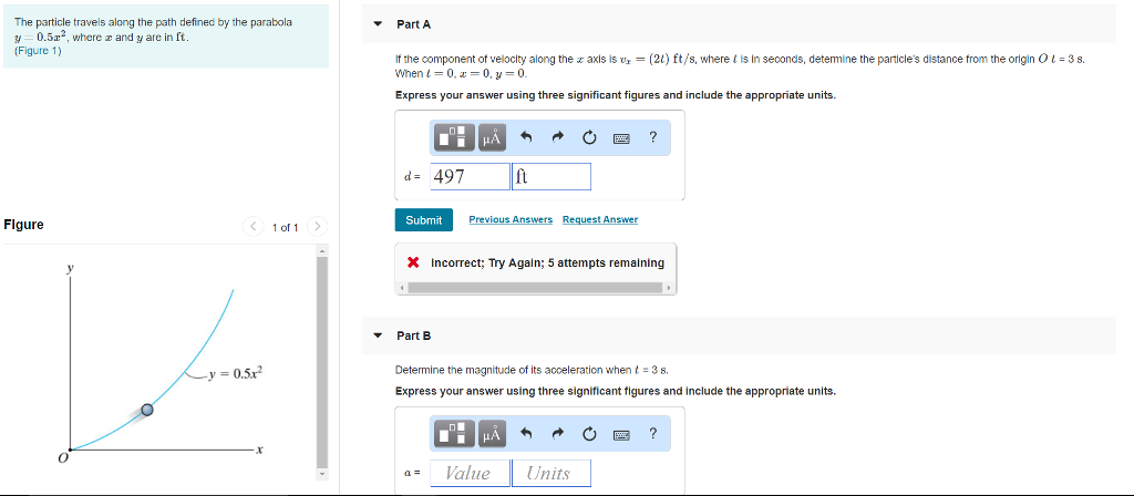 Solved The particle travels along the path defined by the | Chegg.com
