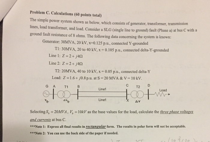 Solved The simple power system shown as below, which | Chegg.com