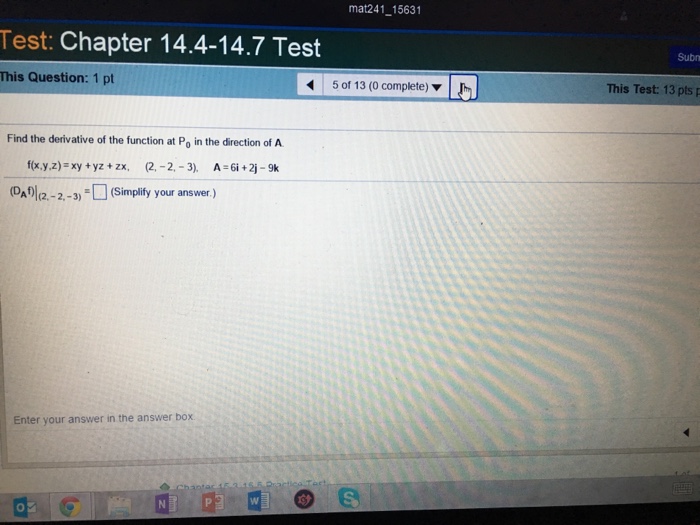 Solved Calculus 3 Review 1839