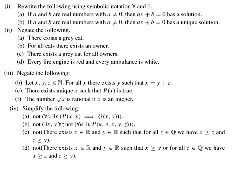 Solved Rewrite the following using symbolic notation Forall | Chegg.com