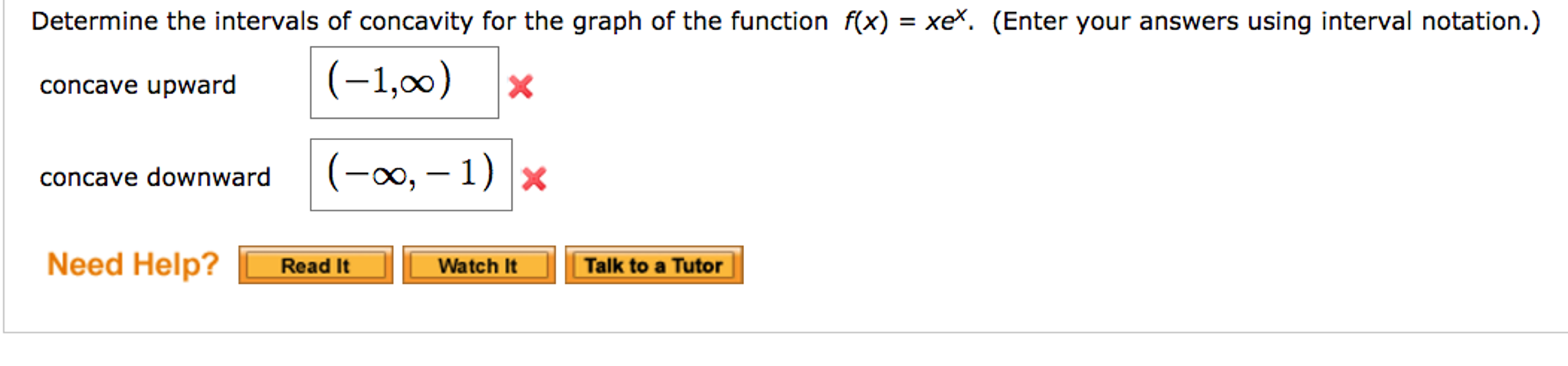 Solved Determine the intervals of concavity for the graph of | Chegg.com