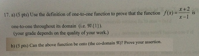 Solved Use the definition of one-to-one function to prove | Chegg.com