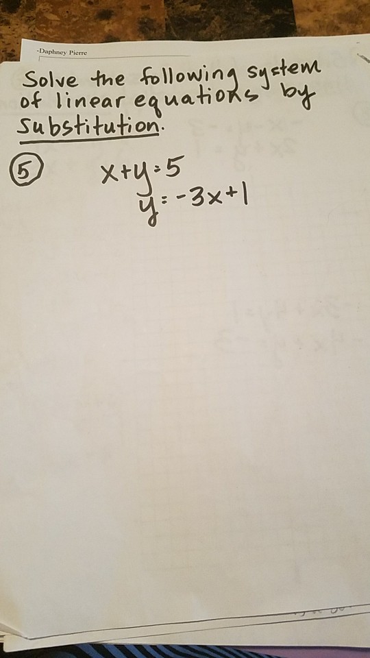 Solved Daphney Pierre Solve the sollowin sustem of linear | Chegg.com