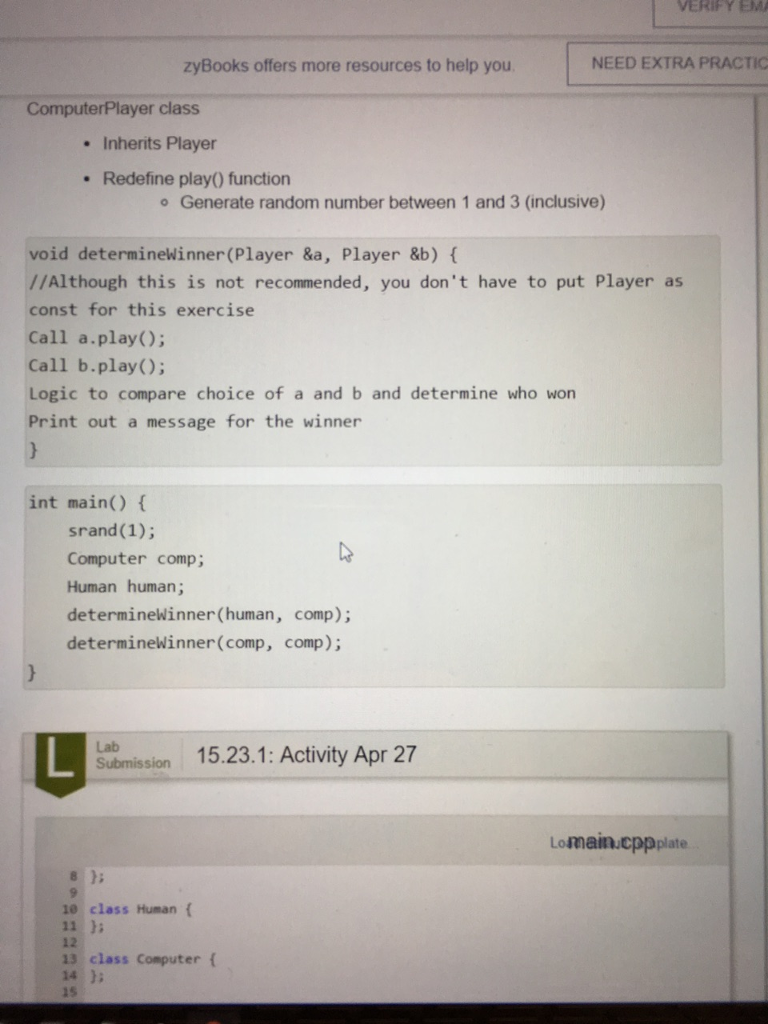 Solved zyBooks offers more resources to help you. NEED EXTRA | Chegg.com