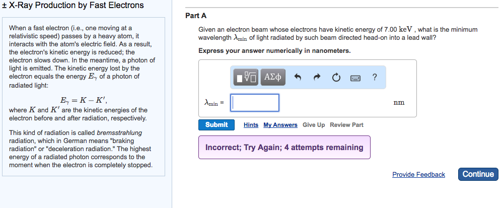 Solved When a fast electron (i.e., one moving at a | Chegg.com
