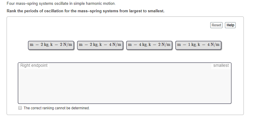 Solved Four mass-spring systems oscillate in simple harmonic | Chegg.com