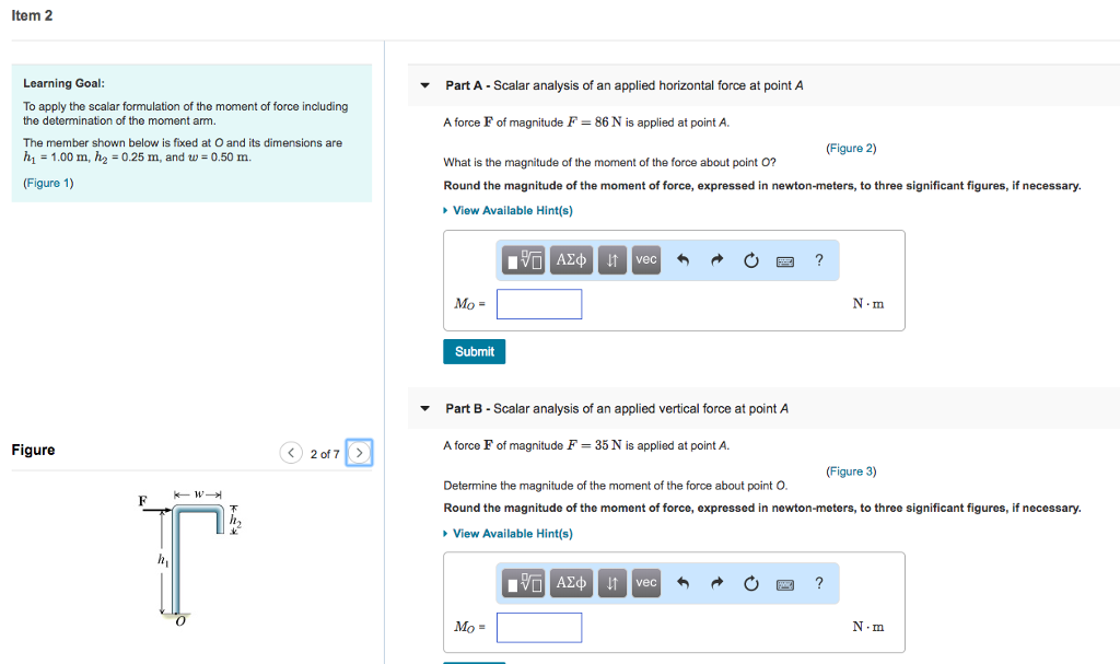 Solved Item 2 Learning Goal To apply the scalar formulation | Chegg.com
