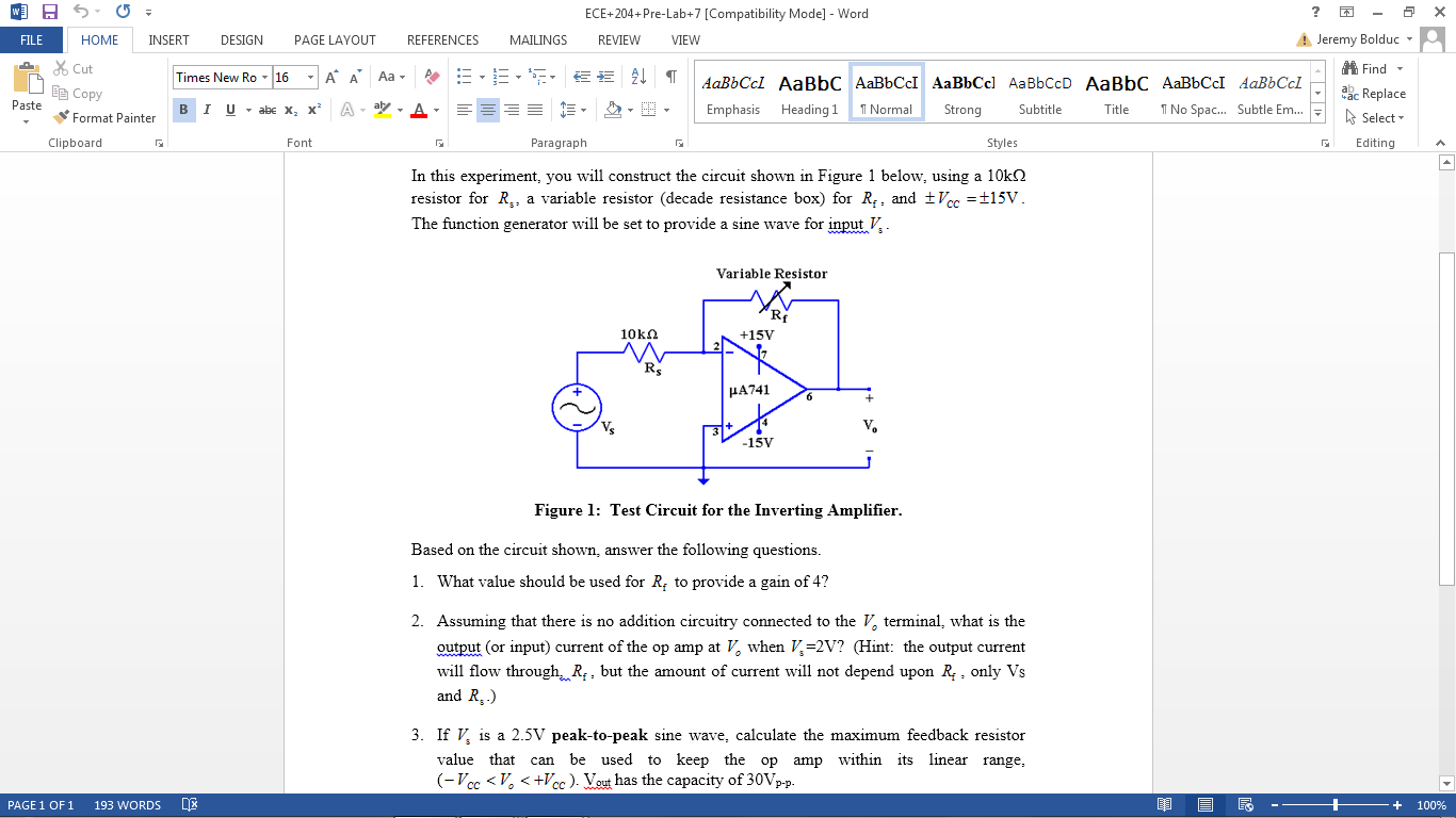 Solved In this experiment, you will construct the circuit | Chegg.com