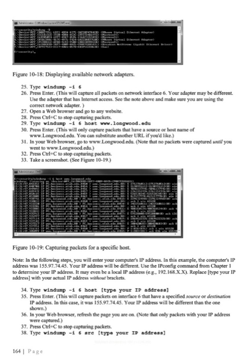 Solved 10.5 COMMAND-LINE PACKET SNIFFING (WINDUMP WinDmp is | Chegg.com