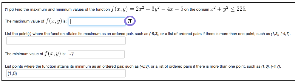 Solved Find the maximum and minimum values of the function | Chegg.com