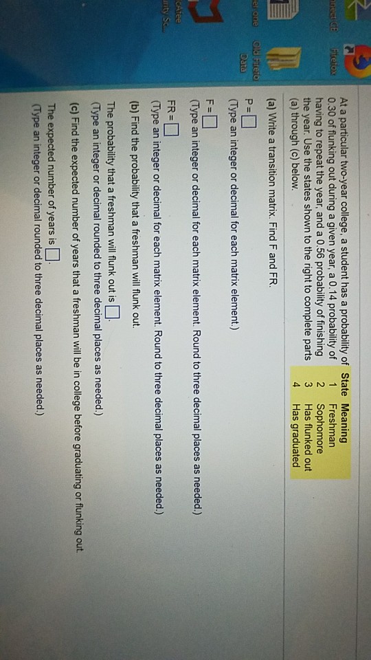 Solved At a particular two-year college, a student has a | Chegg.com