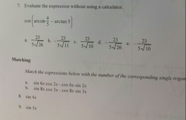 Solved Write the expression as a single trigonometric | Chegg.com