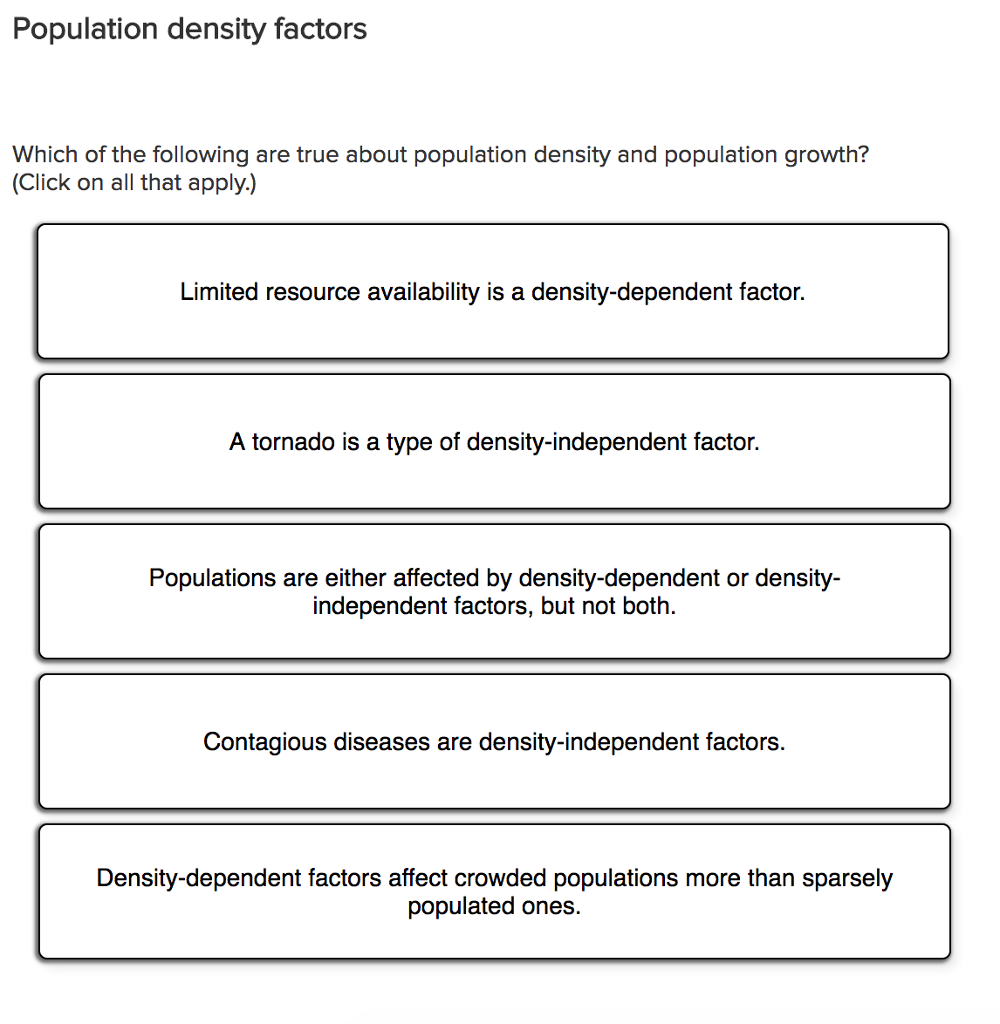 Density Independent Factors