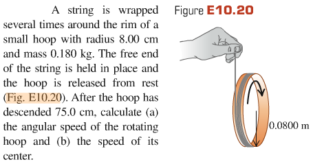 Solved A string is wrapped several times around the rim of a | Chegg.com